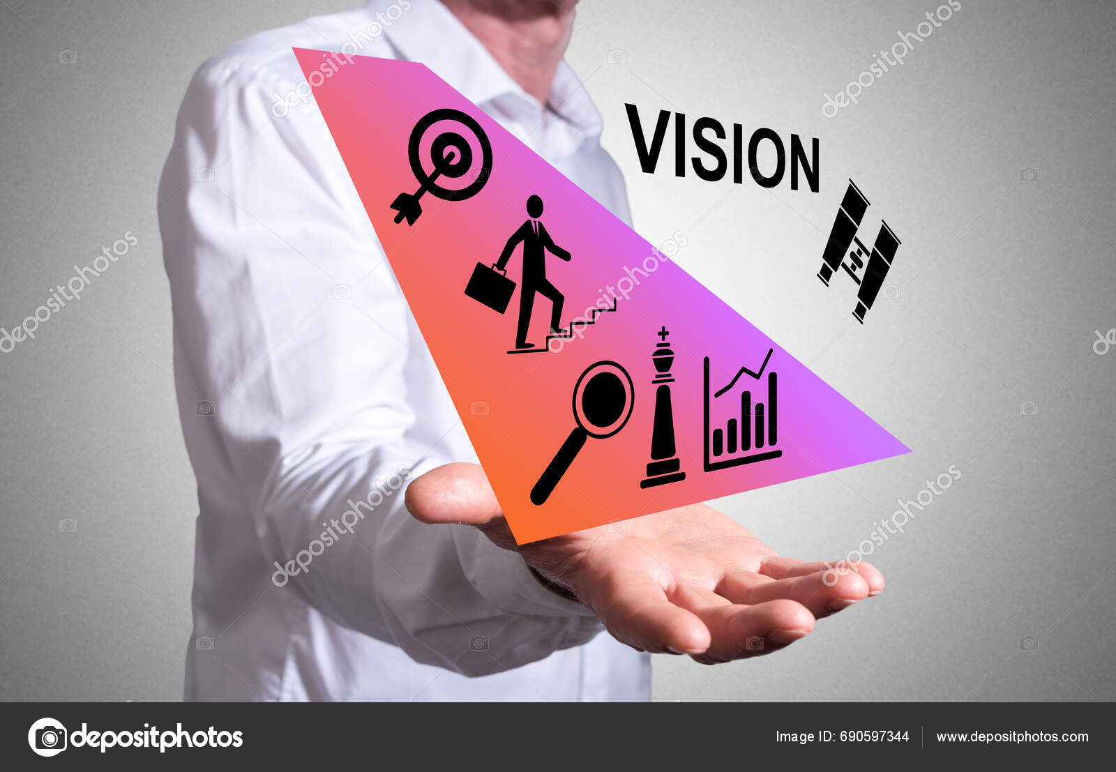 Vision Concept Levitating Human Hand — Stock Photo © thodonal #690597344