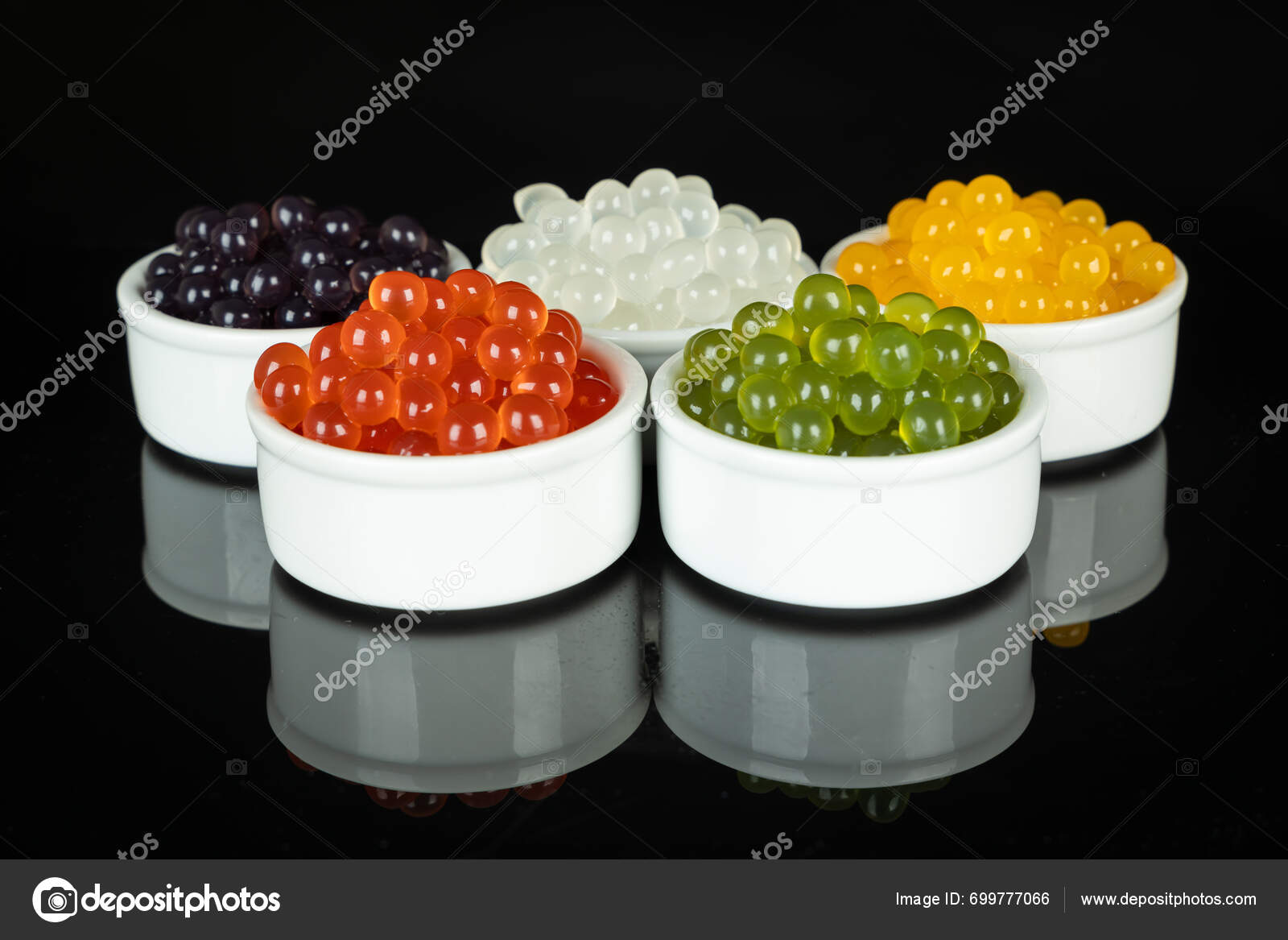 Different Tapioca Pearls Bubble Tea Bubble Tea Ingredients Arrangement ...