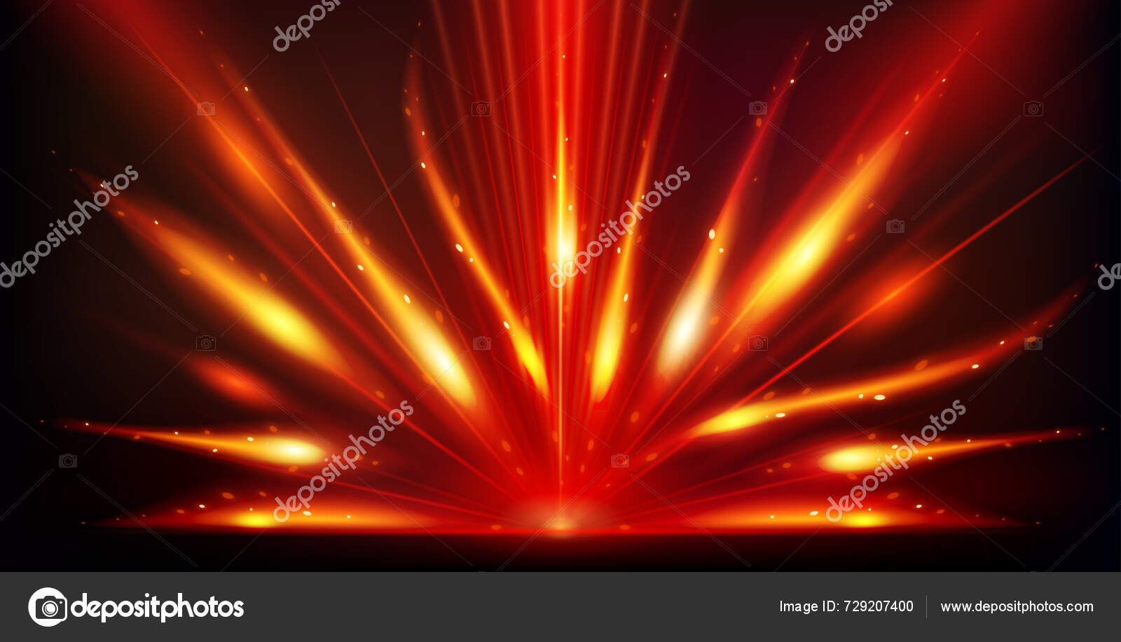 Latar Belakang Ledakan Api Realistik Terbakar Terang Klien Vektor Untuk ...