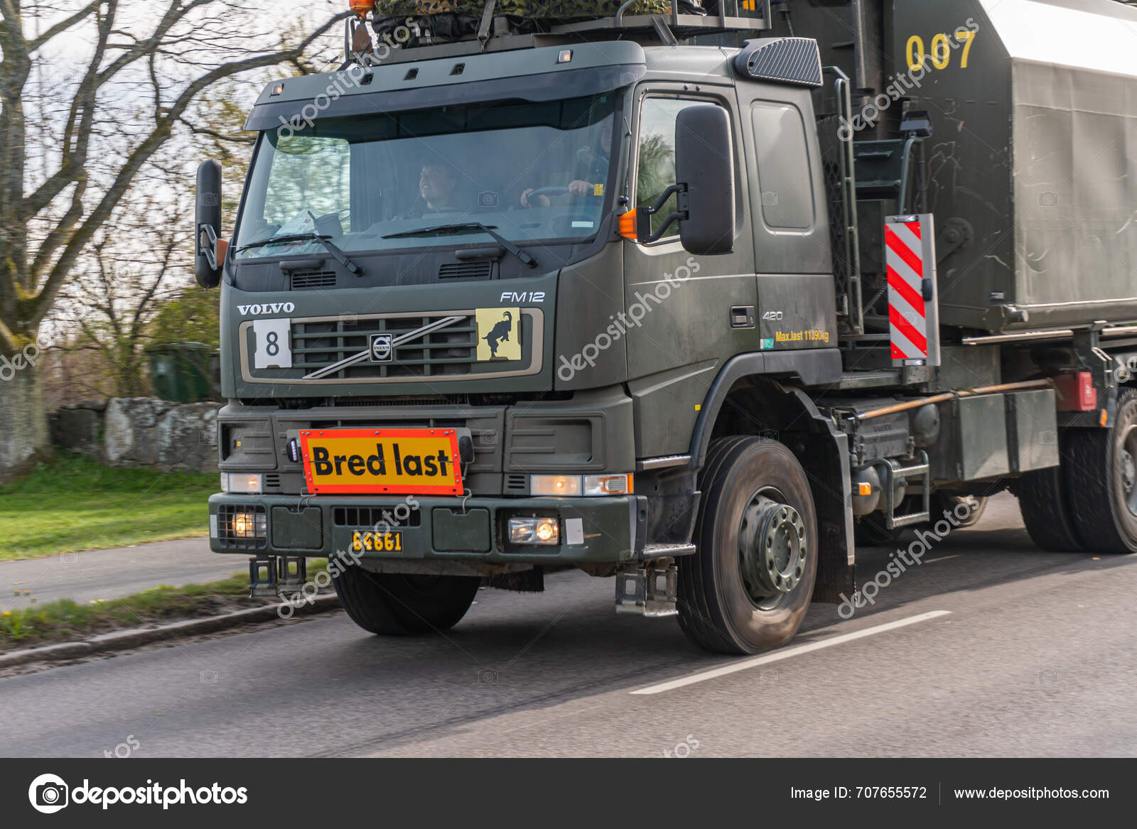 Sweden Malmo May 2023 Fully Equipped Military Armored Vehicles Road ...