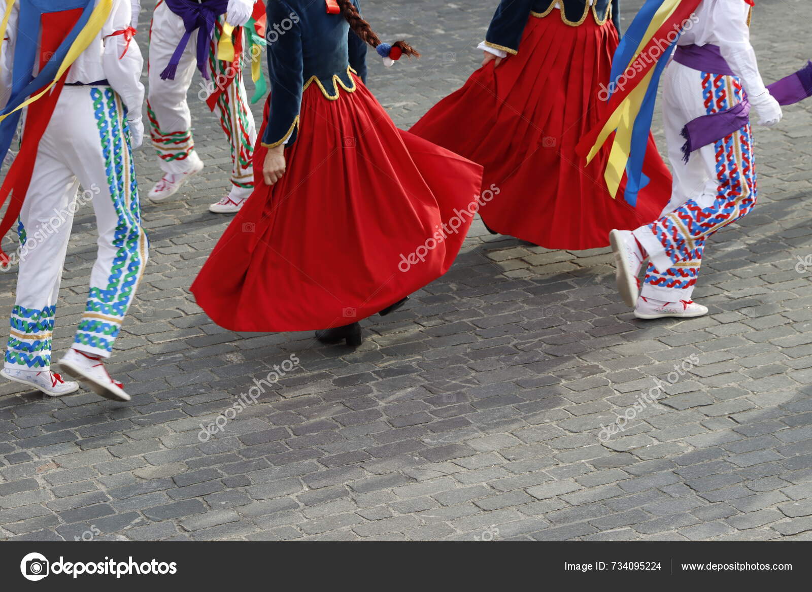 Basque Folk Dance Exhibition Outdoor Festival — Stock Editorial Photo ...