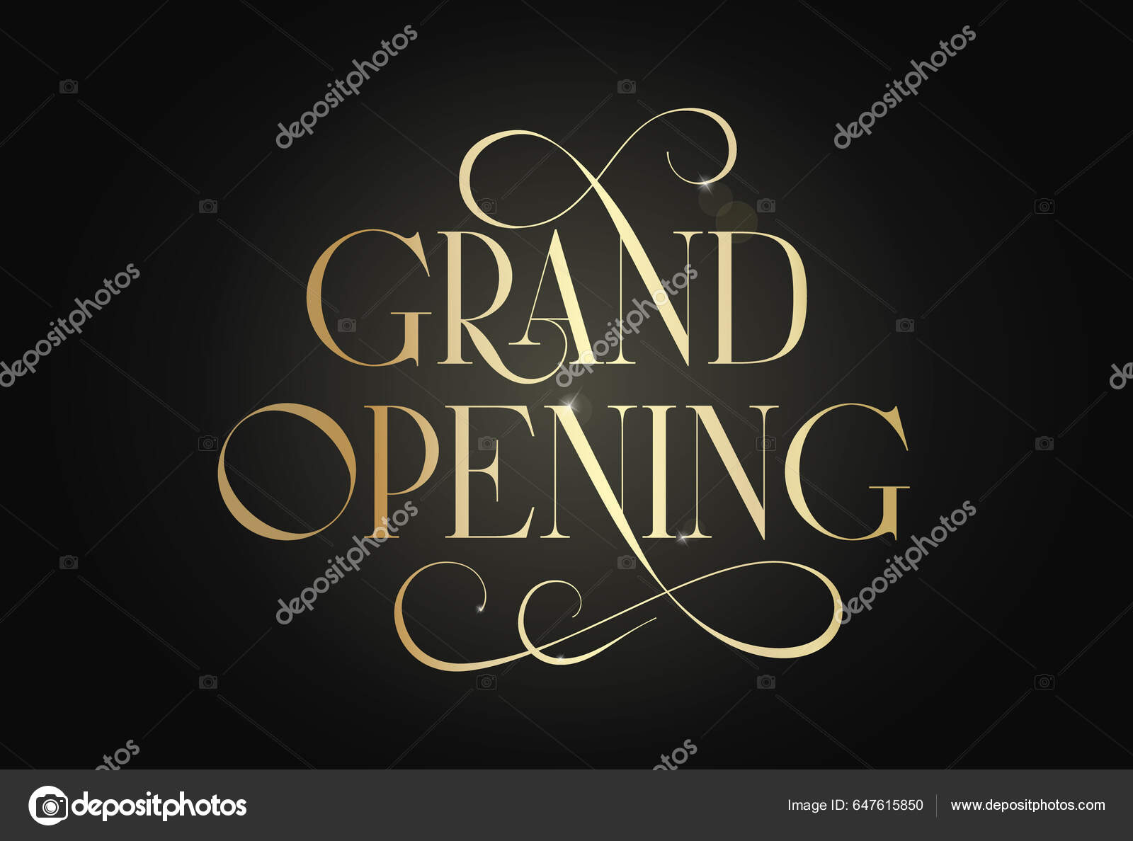 Gran Apertura Vector Plantilla Publicidad Escena Fondo Letras ...