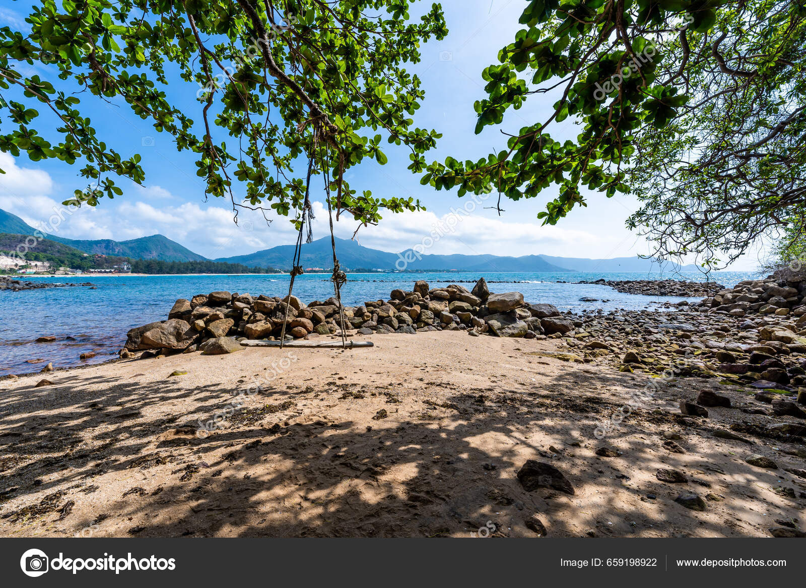 Una Tranquila Isla Con Dao Vietnam Paraíso Isla Vietnamita Vista — Foto ...