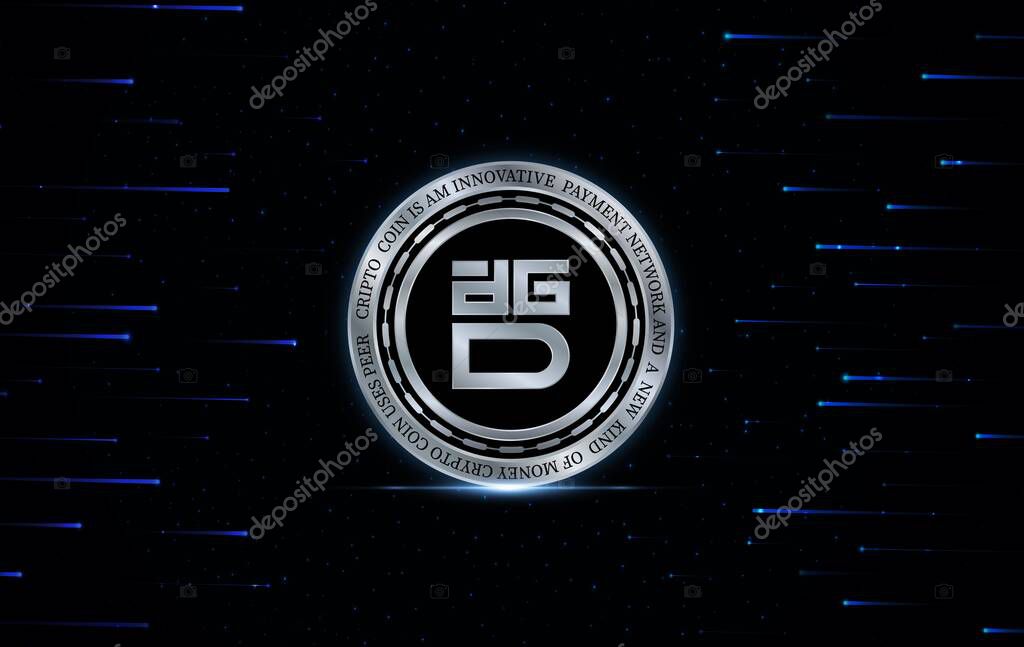 Imagen de digix dao-dgd moneda virtual. ilustración 3d. 2023