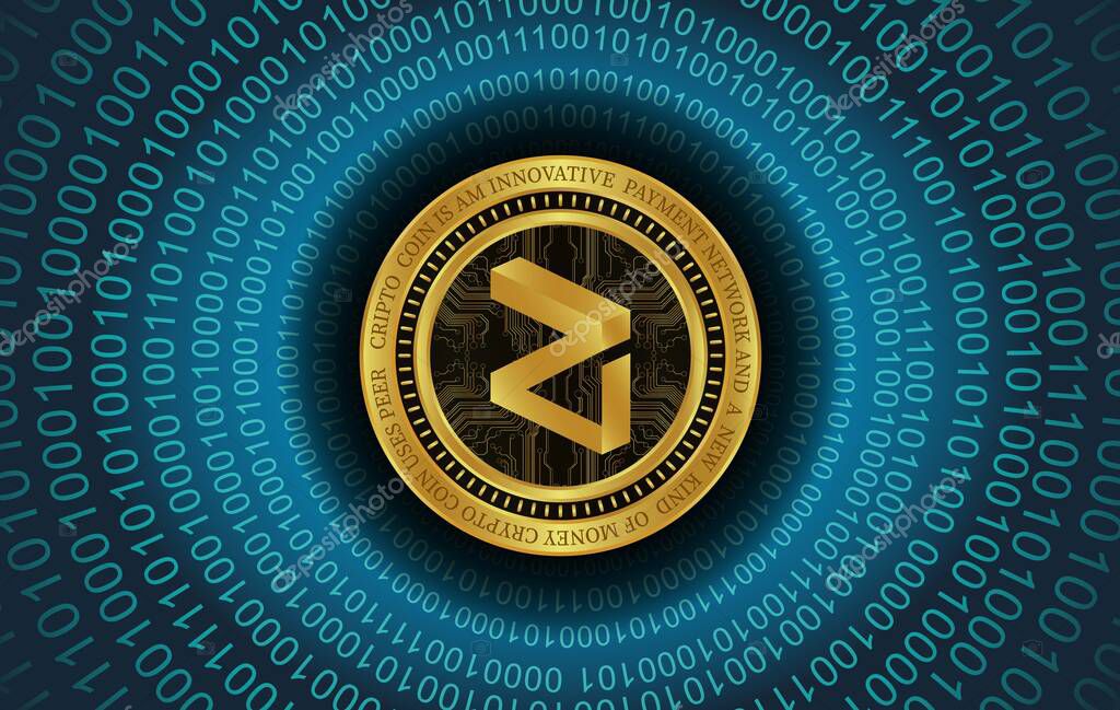 zilliqa-zil virtual currency images. 3d illustrations. 2024