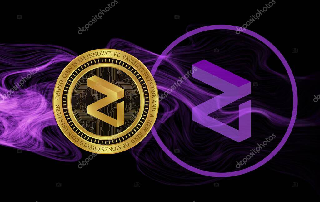 zilliqa-zil virtual currency images. 3d illustrations. 2024