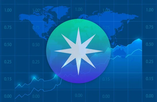 radiant capital-rdnt cryptocurrency images on digital background. 3d ...