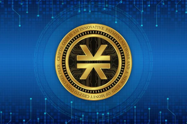 Stacks-stx cryptocurrency images on digital background. 3d illustration ...