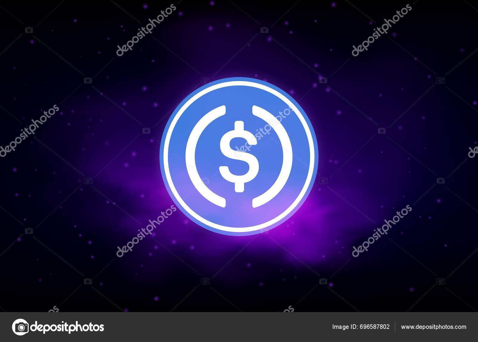 Usdc Virtual Currency Images Digital Background Illustrations — Stock ...