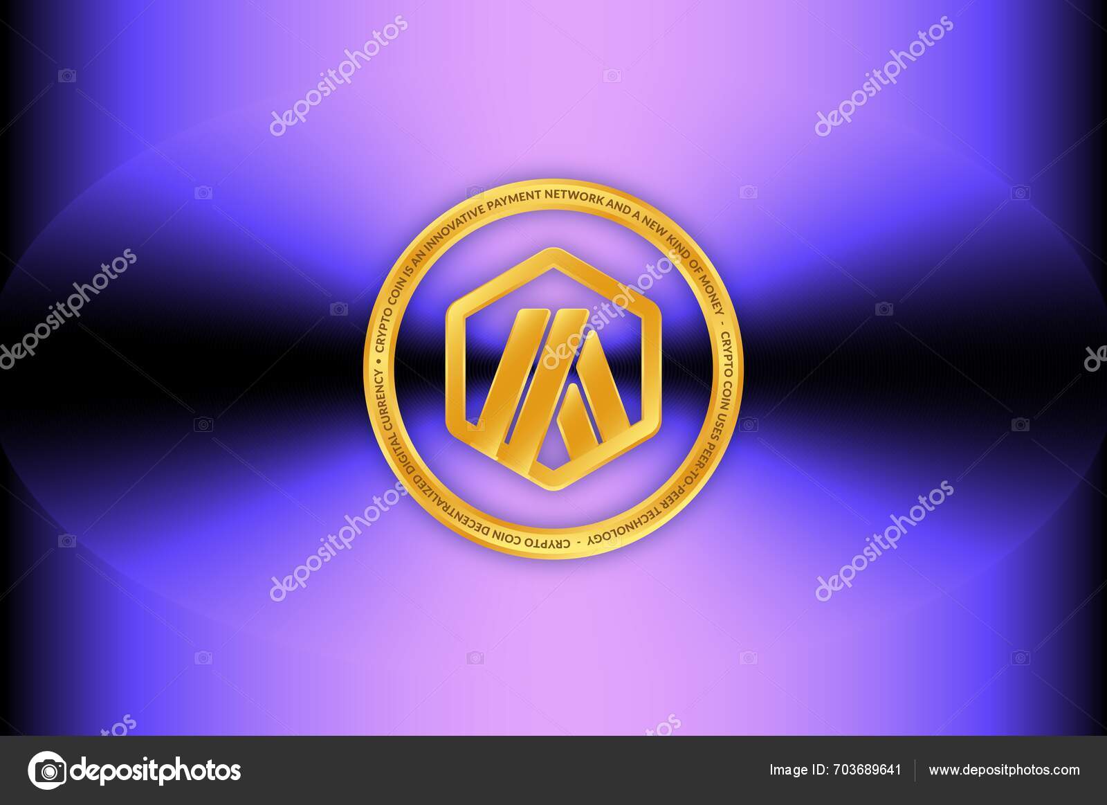 Image Arbitrum Arb Virtual Currency Digital Background Illustrations ...