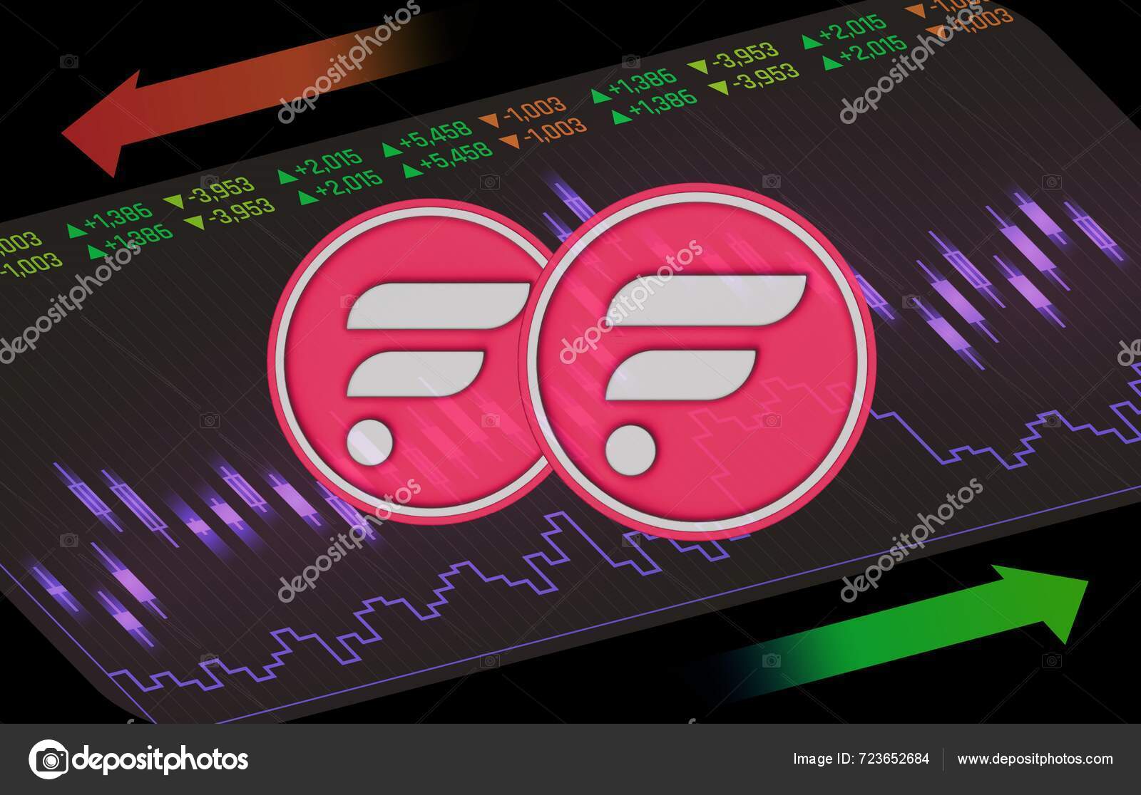 Flare Virtual Currency Image Digital Background Illustrations — Stock ...
