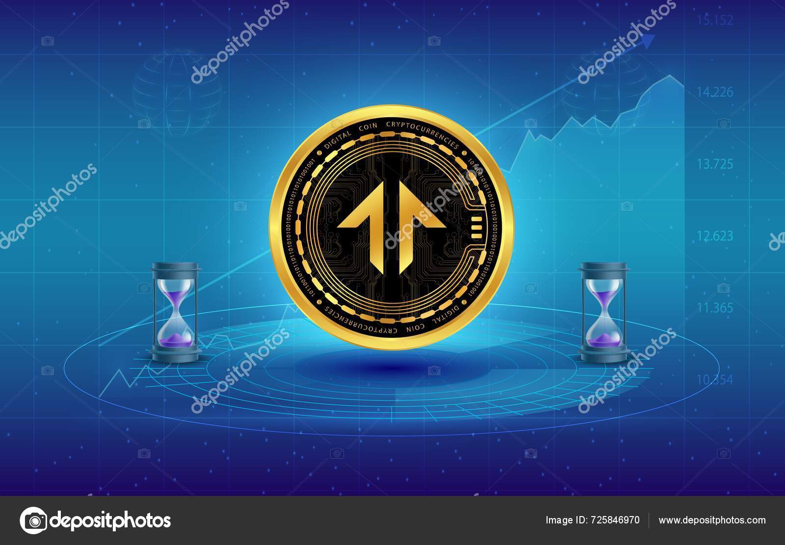 Images Tensor Tnsr Cryptocurrency Digital Background Illustrations ...