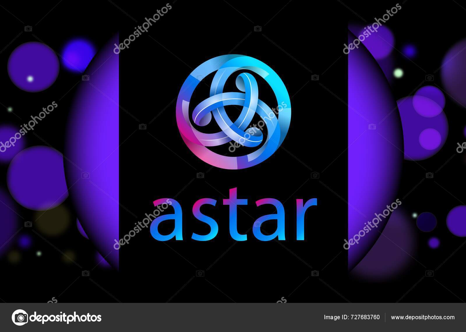 Astar Astr Coin Logo Digital Background Illustrations — Stock Photo ...