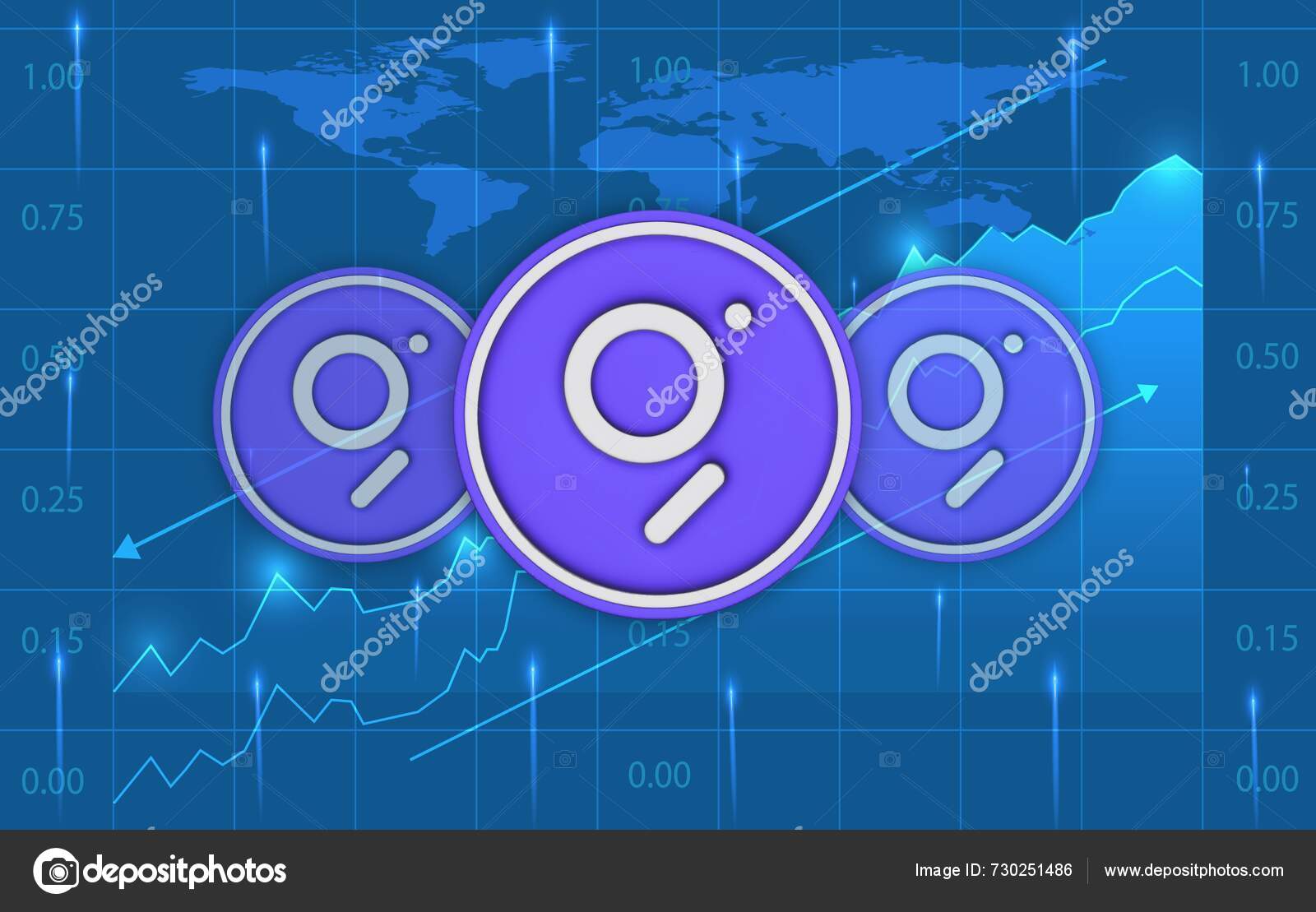 Graph Grt Cryptocurrency Images Digital Background Illustrations ...