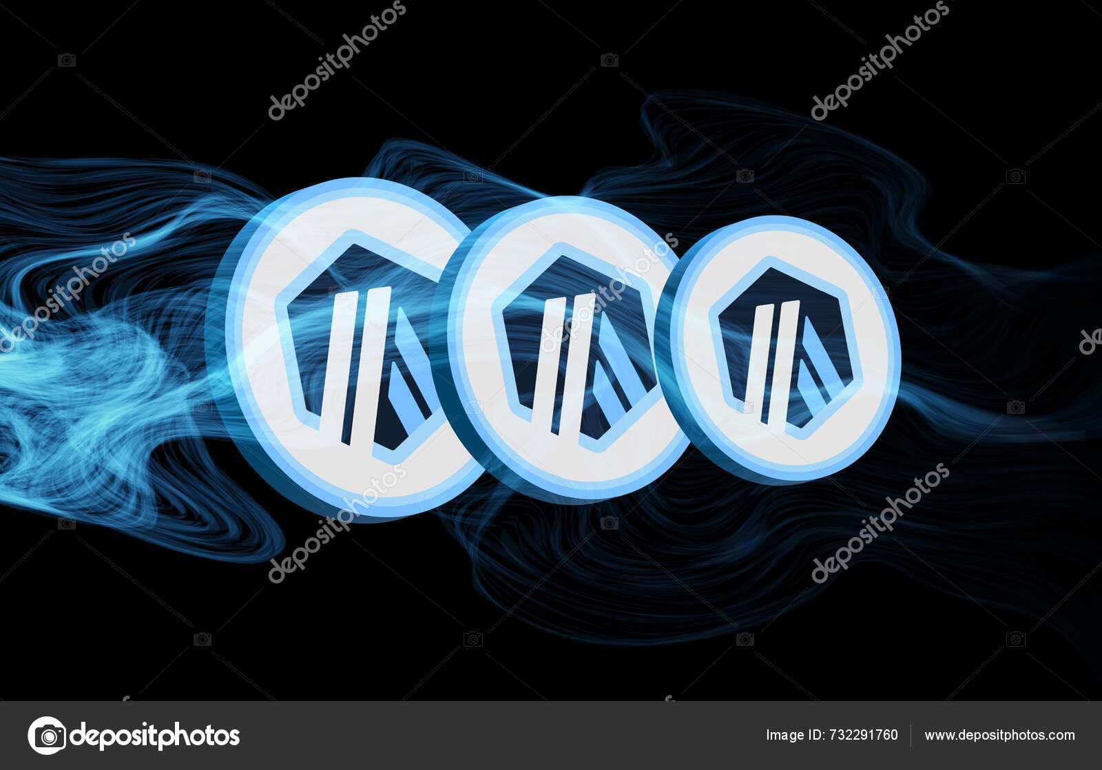 Image Arbitrum Arb Virtual Currency Digital Background Illustrations ...