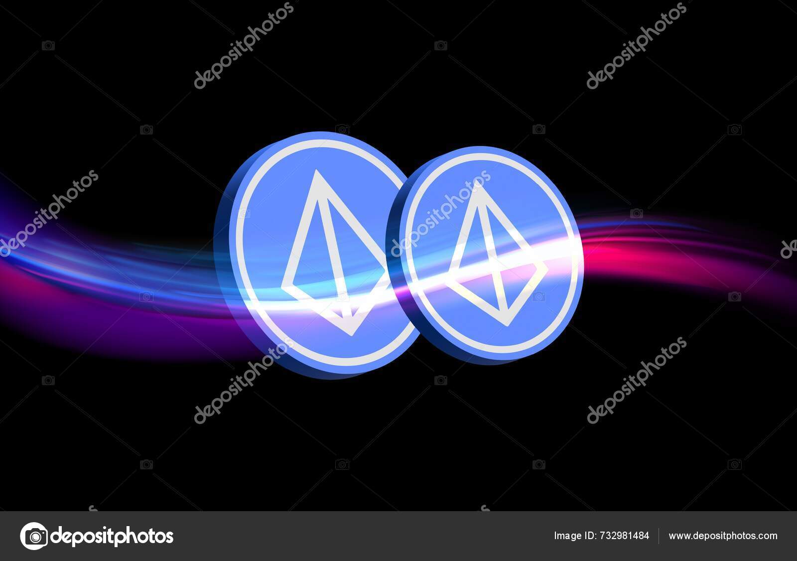 Loopring Lrc Cryptocurrency Logos Digital Background Illustrations ...