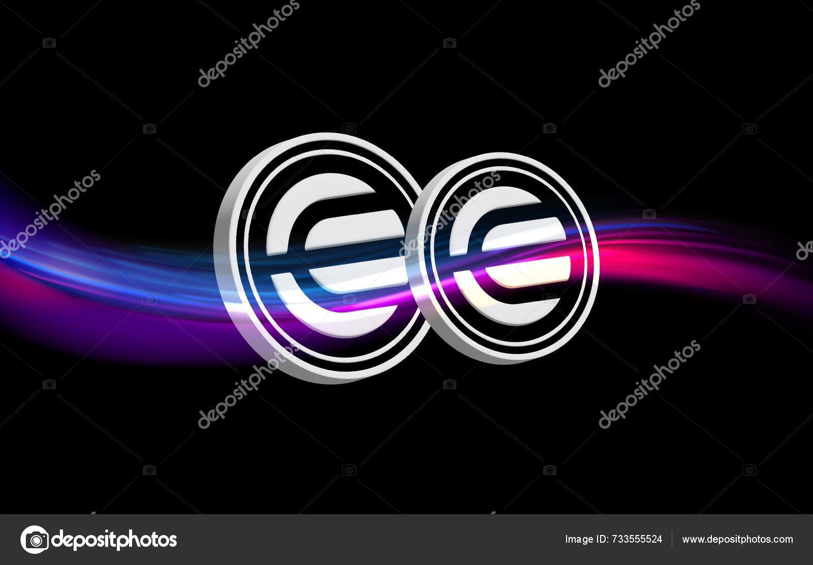 Worldcoin Org Cryptocurrency Logos Digital Background Illustrations ...