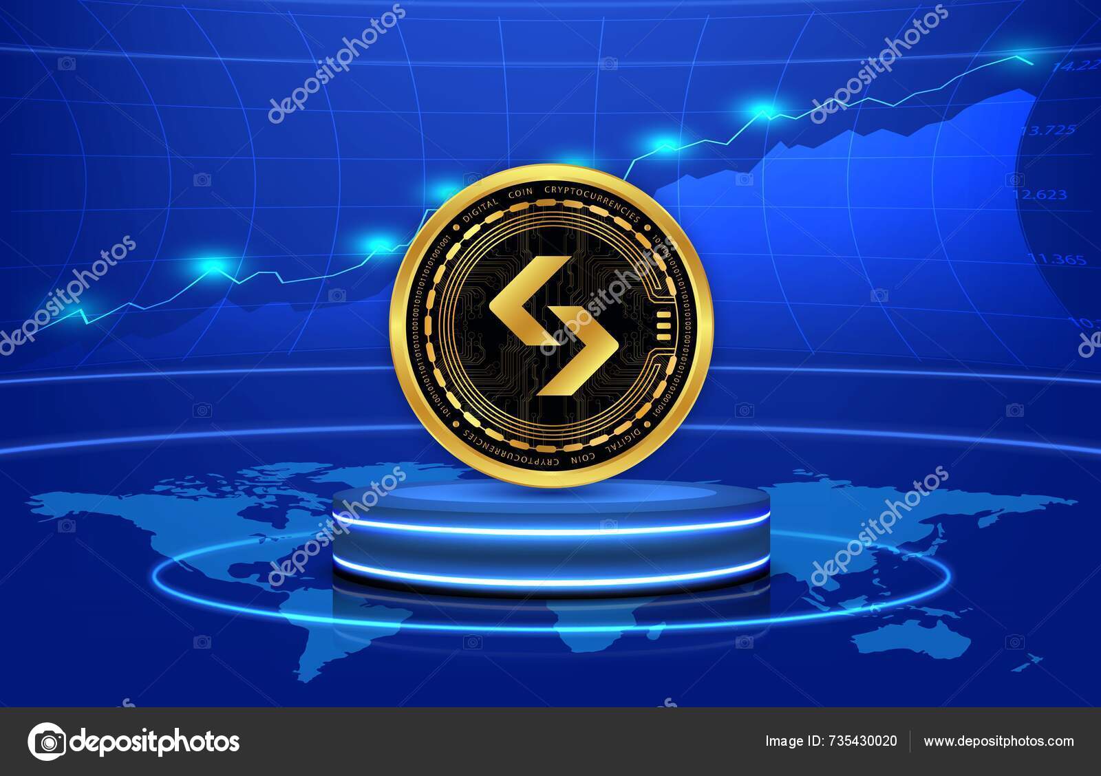 Bitget Token Bgb Cryptocurrency Logos Digital Background Illustrations ...