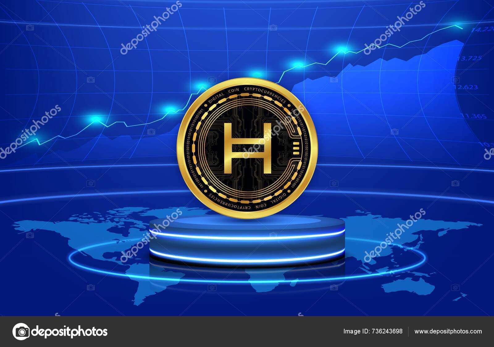 Hedera Hashgraph Hbar Cryptocurrency Images Digital Background ...