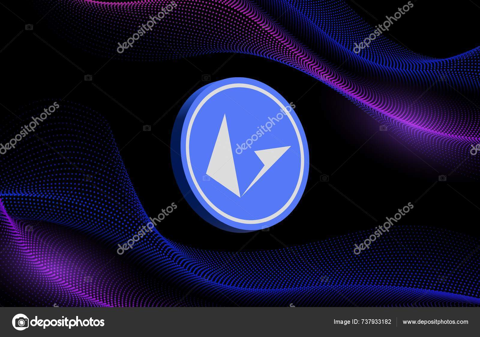 Loopring Lrc Cryptocurrency Logos Digital Background Illustrations ...