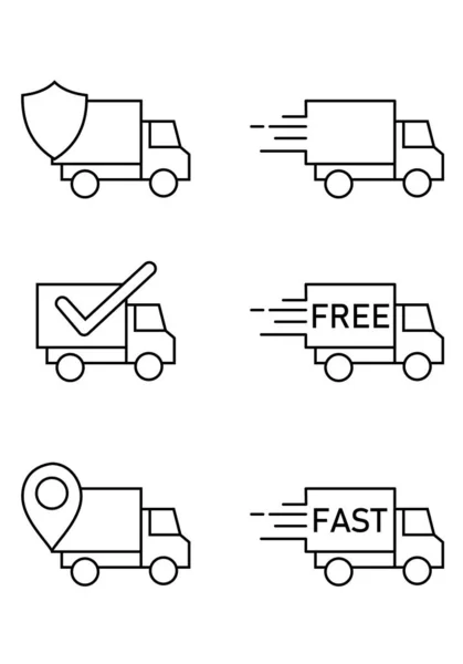 Naczepa piktogram imágenes de stock de arte vectorial | Depositphotos