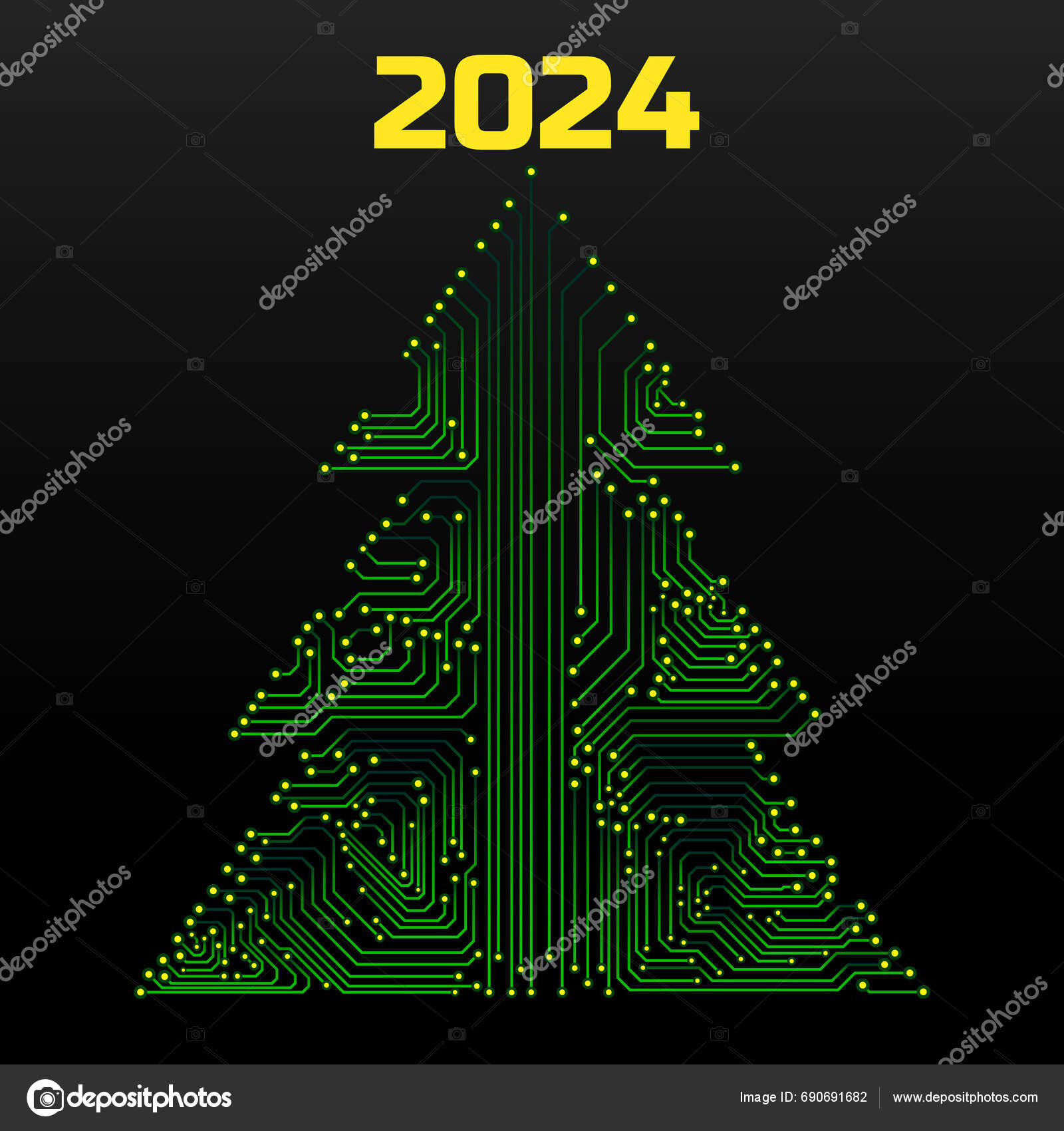 Abstract Technology Glowing Christmas Tree 2024 Neon Circuit Board ... Abstract Technology Glowing Christmas Tree 2024 Neon Circuit Board ...