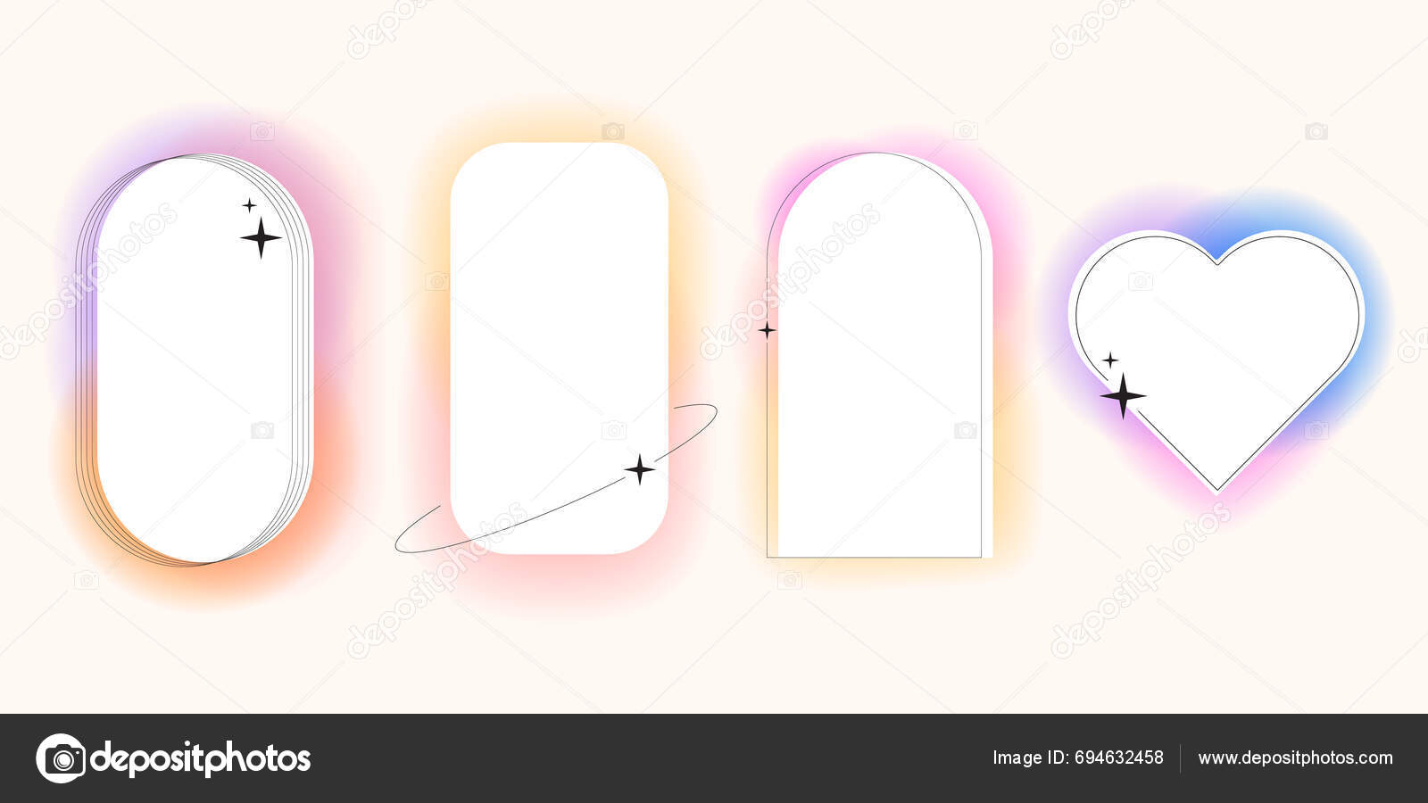 Y2K Style Blurred Gradient Shapes Linear Forms Sparkles Blurry Flower ... Y2K Style Blurred Gradient Shapes Linear Forms Sparkles Blurry Flower ...