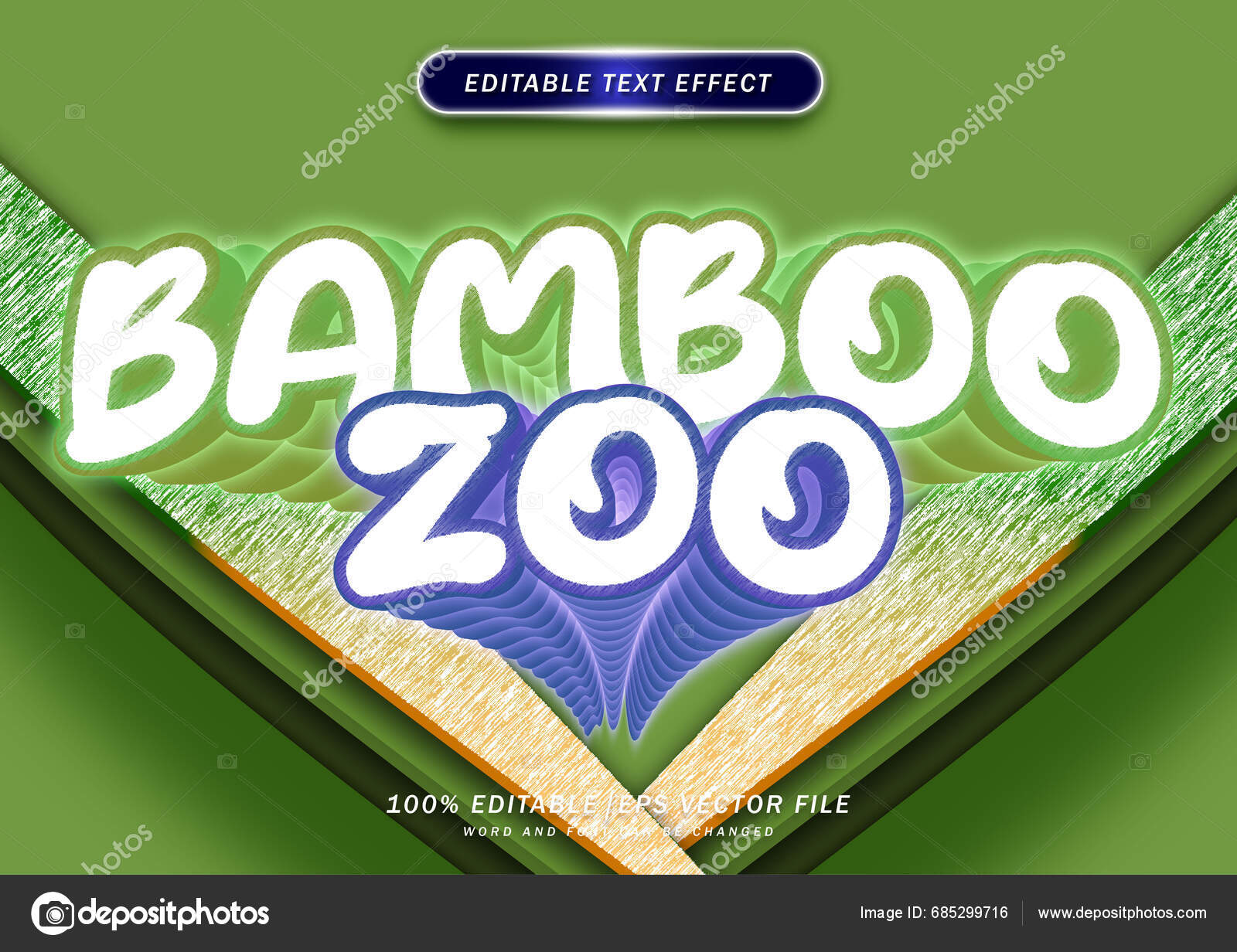 Bamboo Zoo Editable Text Effect Cartoon Stock Vector by ©nuralfarizi ...