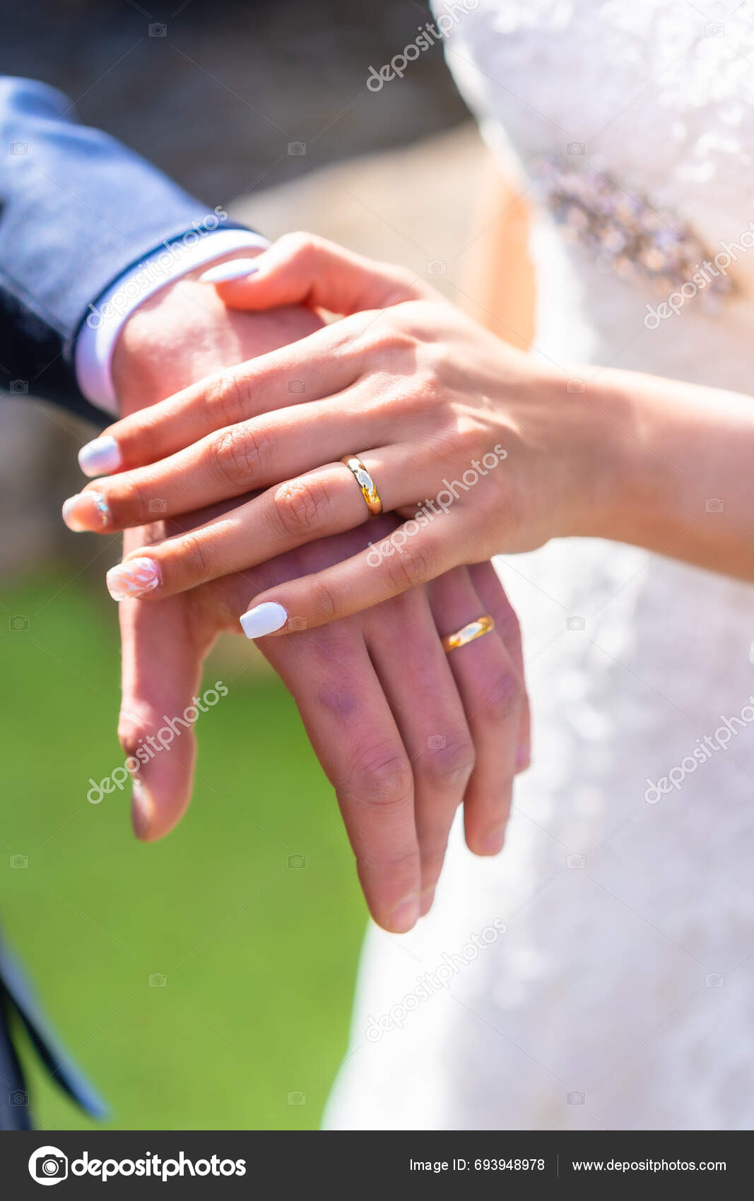 Details Hands Bride Groom Rings Beautiful Wedding Marriage Ceremony — Stock Photo © unaihuizi ...