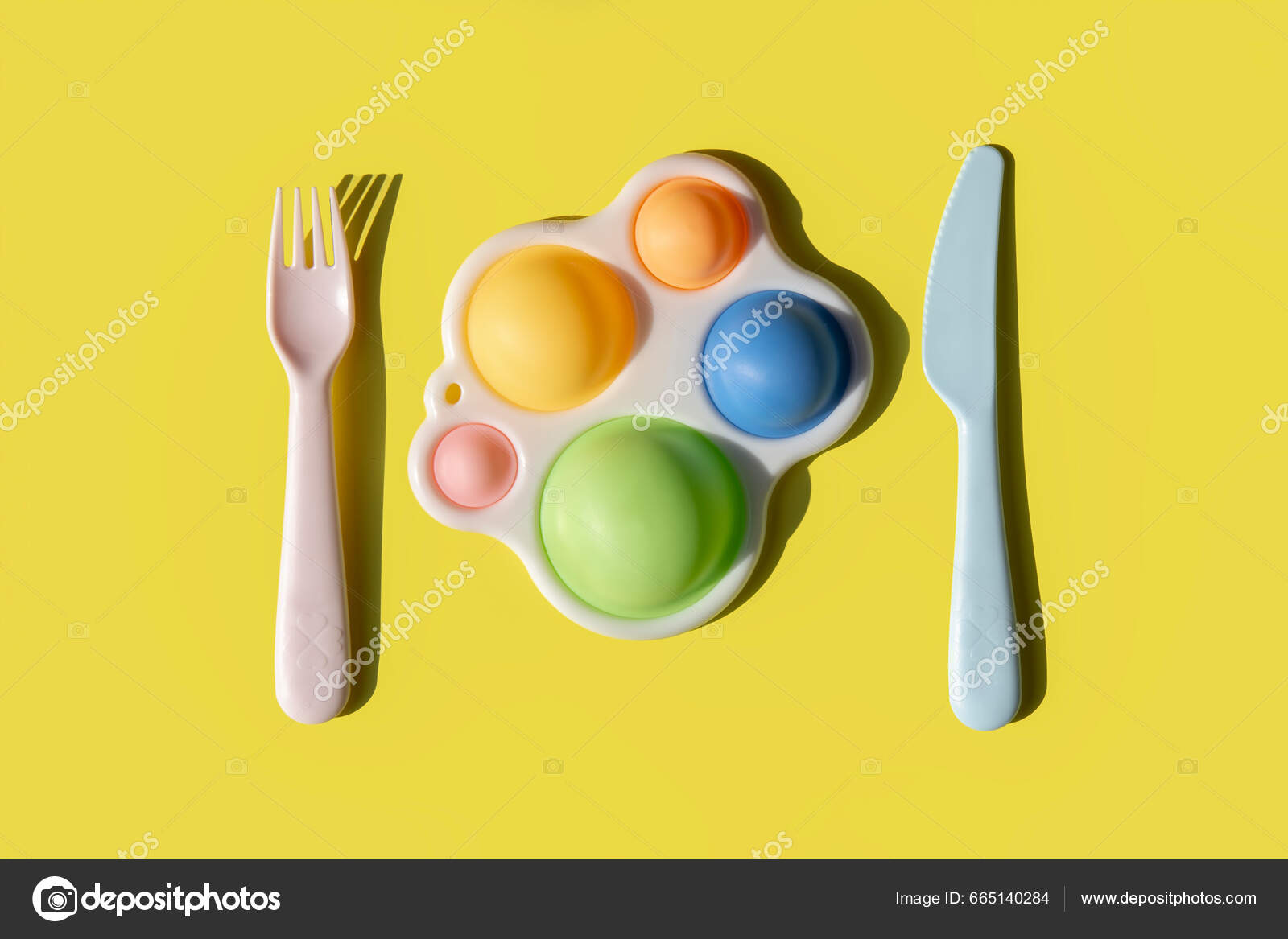 Simple Dimple Fidget Toy Looking Fried Egg Pastel Color Plastic Stock ...