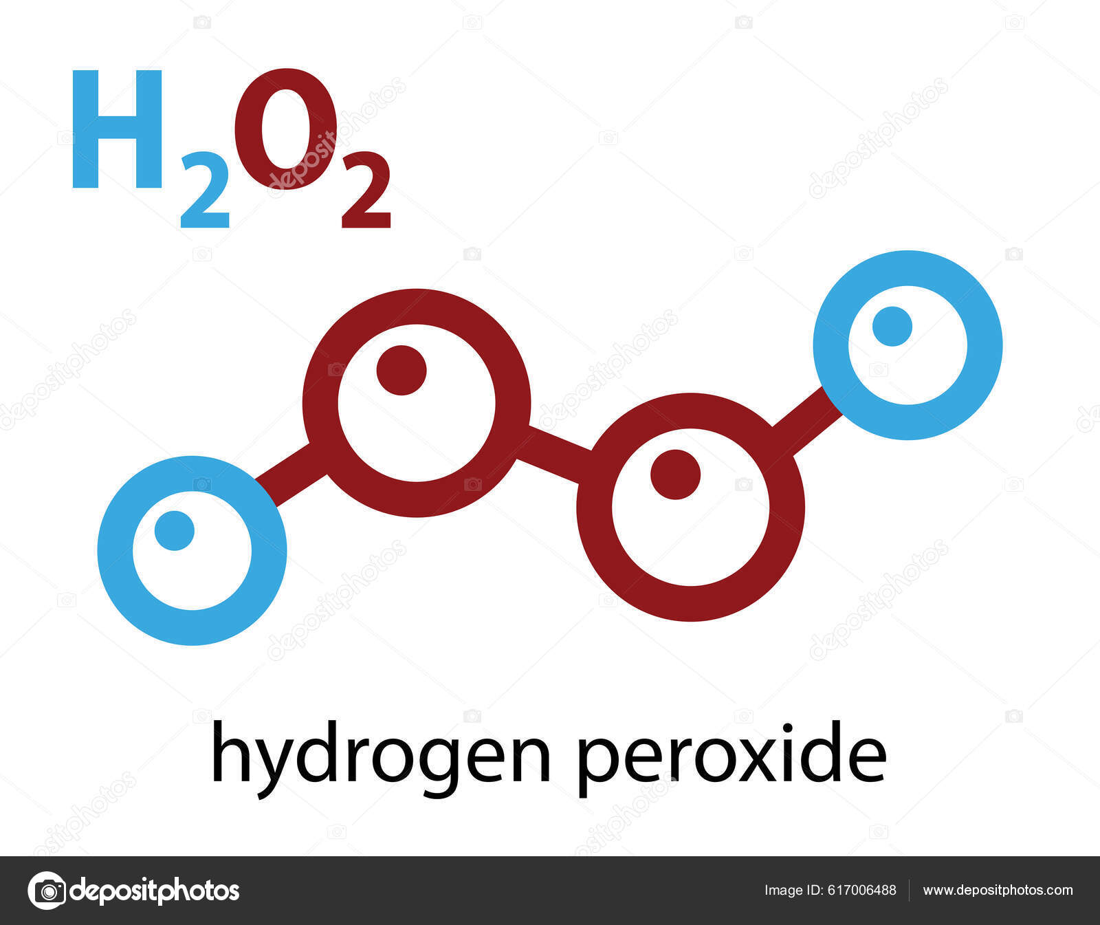 Hydrogen Peroxide Chemical Compound Isolated White Background Stock ...