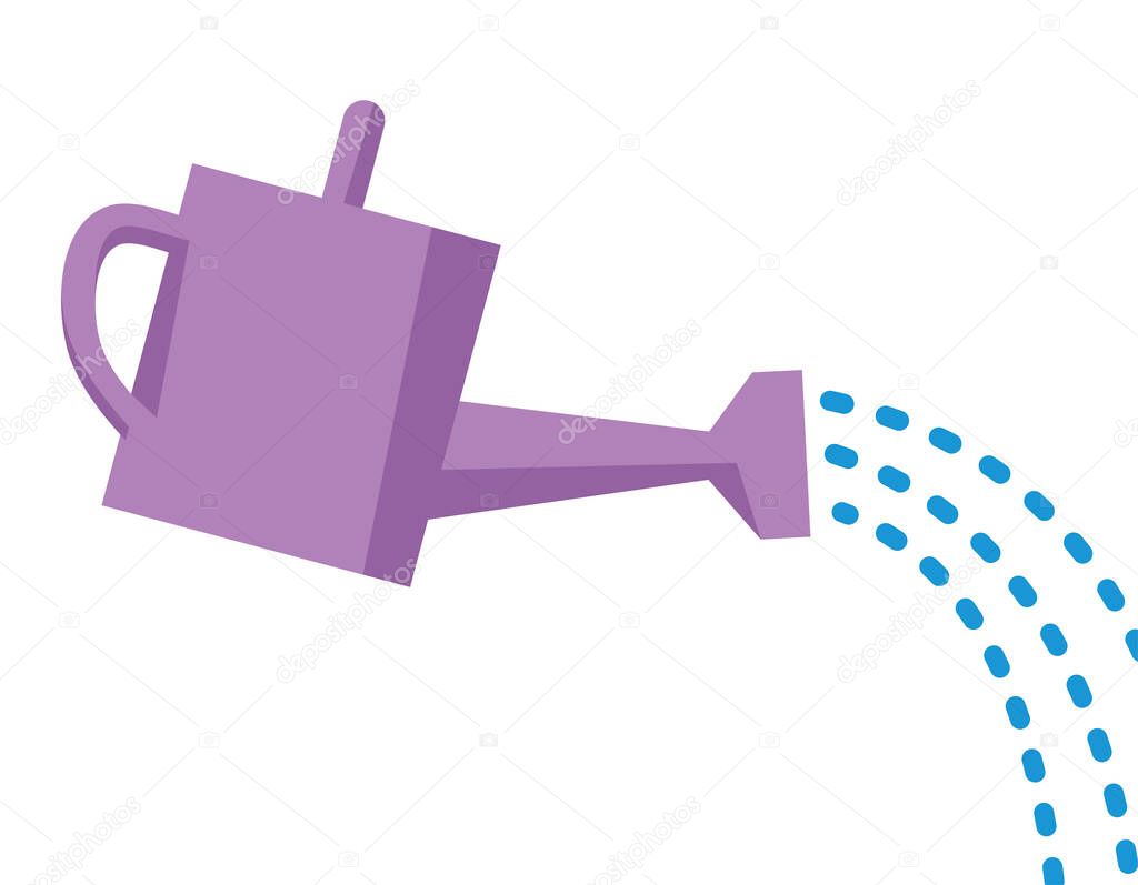 regadera con agua, ilustración vectorial 2024