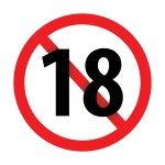 Under 18 years Sign Mark Vector Illustration Stock Vector by ©Gembuls ...