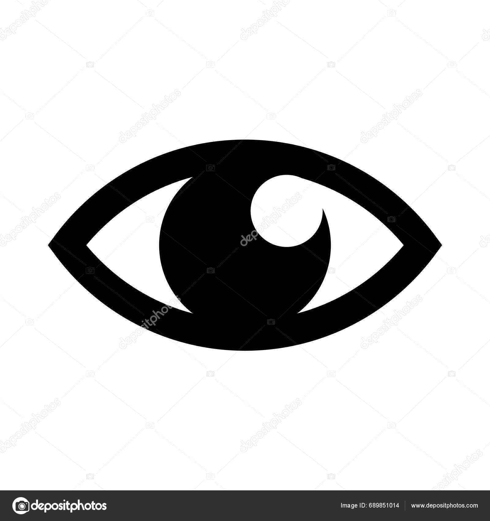 Eye Icon Black White Vector Illustration Stock Vector by ©cosadeposit ...