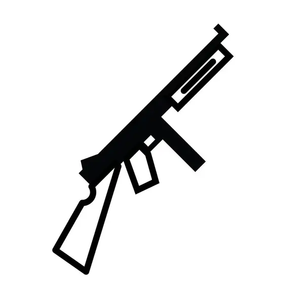 Assault Rifle Icon Simple Weapon Vector Illustration Stock Vector by ...