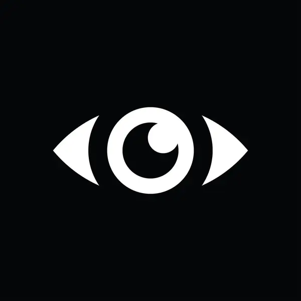 Eye Icon Black White Vector Illustration Stock Vector by ©cosadeposit ...