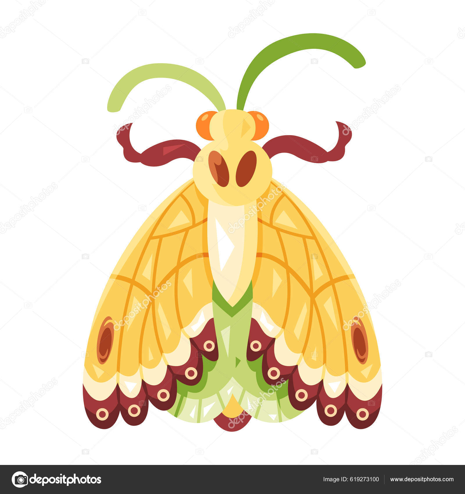 Isolated Colored Moth Icon Details Vector Illustration Stock Vector by ...
