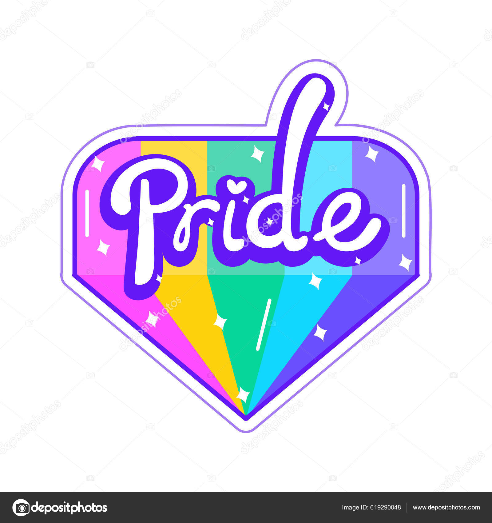 Isolated Colored Lgbt Pride Rainbow Icon Vector Illustration Stock ...