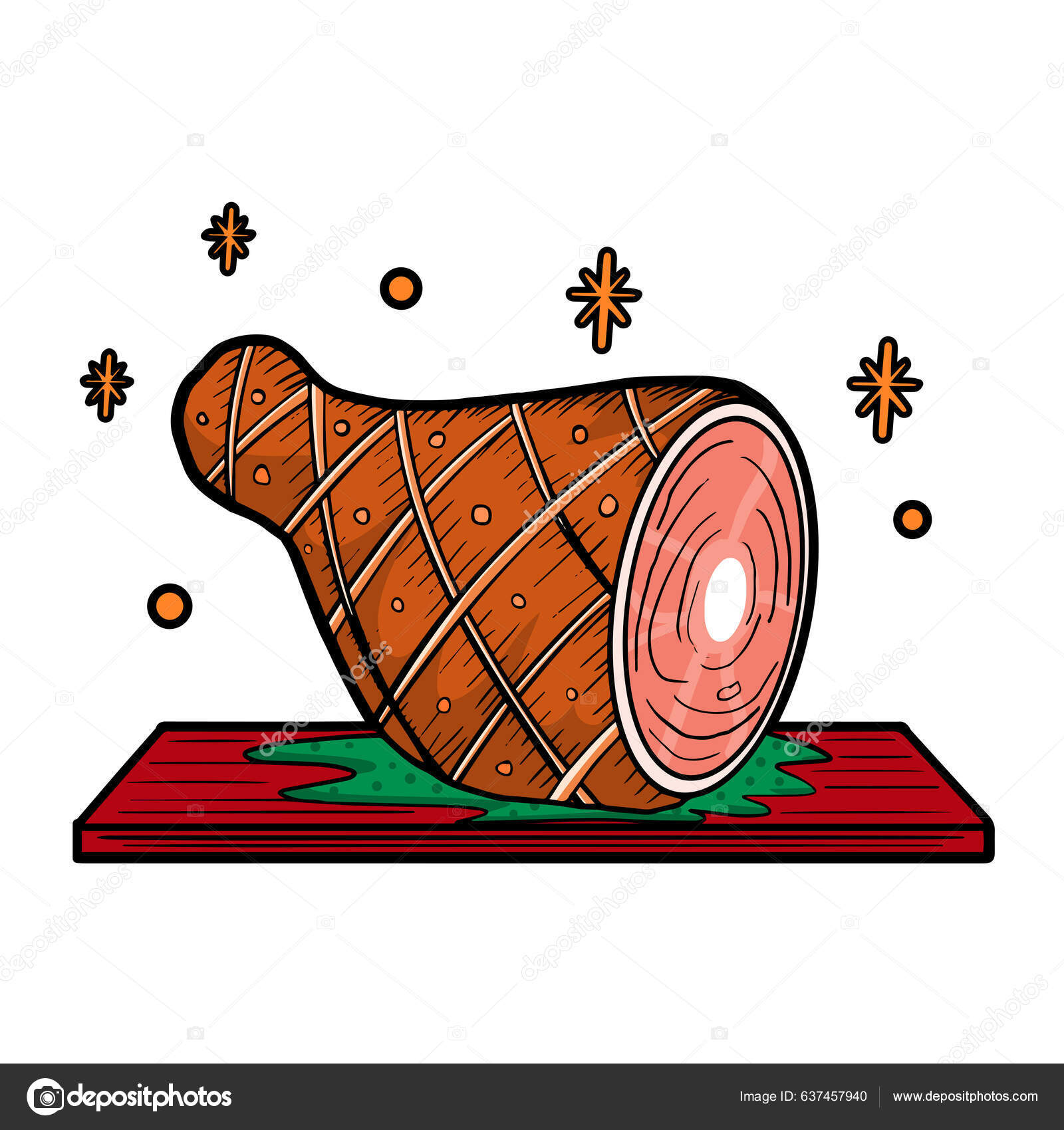 Christmas Ham Cartoon