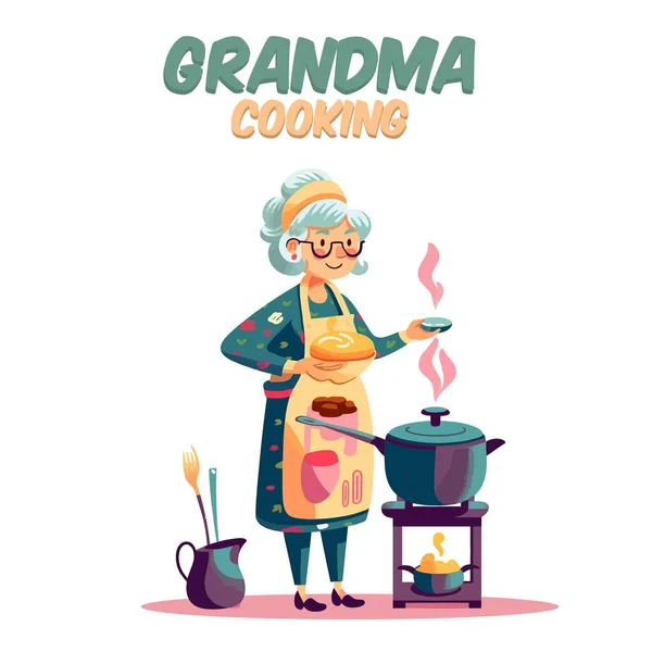 Grandma Cooking Clip Art