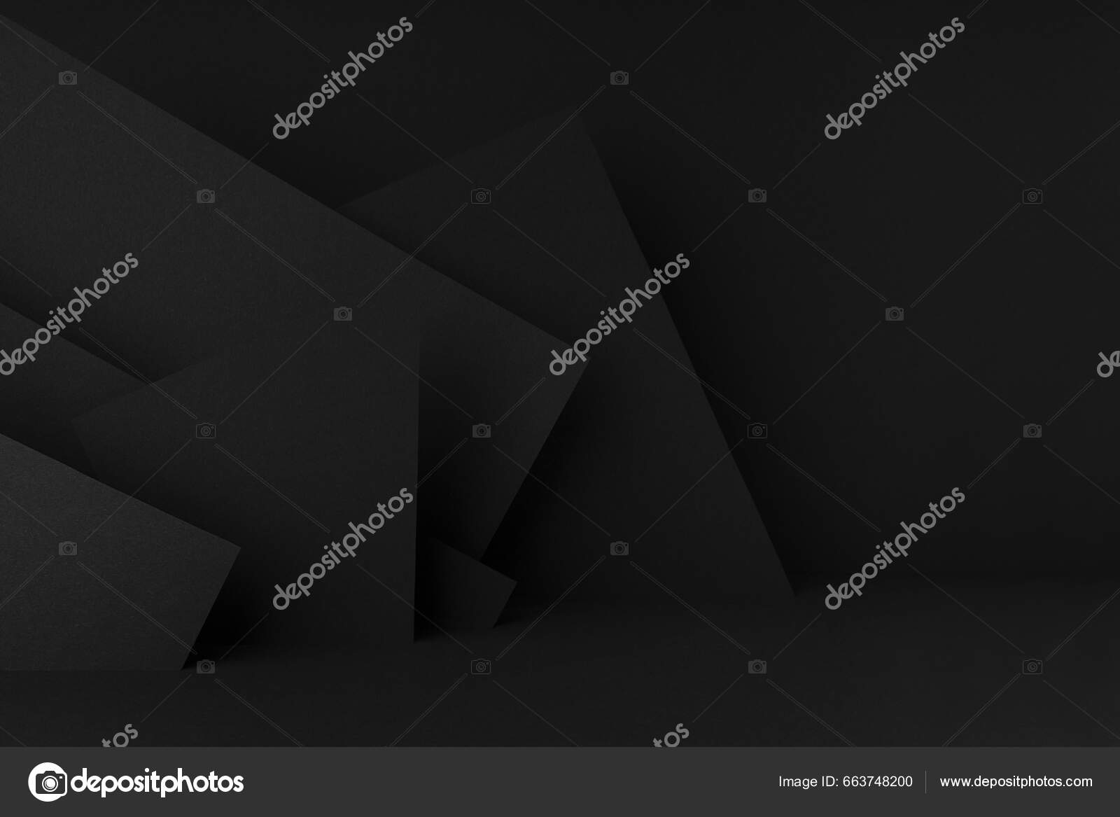 Modern Dark Black Stage Mockup Abstract Geometric Pattern Corners Edges ...