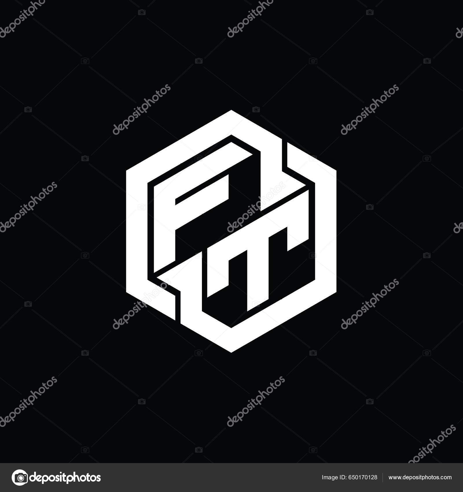 Logo Monogram Gaming Hexagon Geometric Shape Design Template — Stock ...