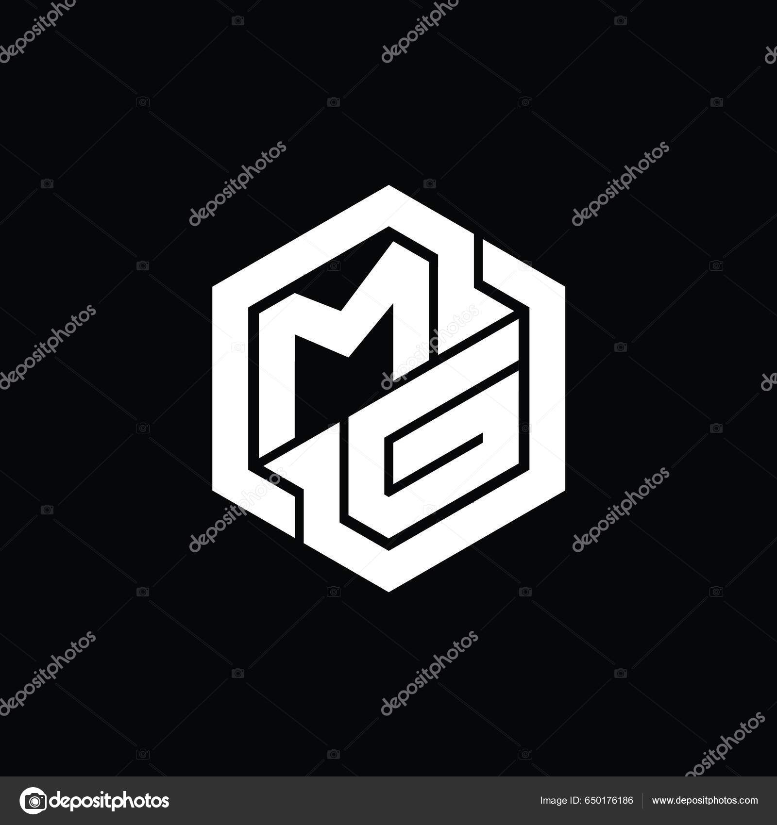 Logo Monogram Gaming Hexagon Geometric Shape Design Template — Stock ...