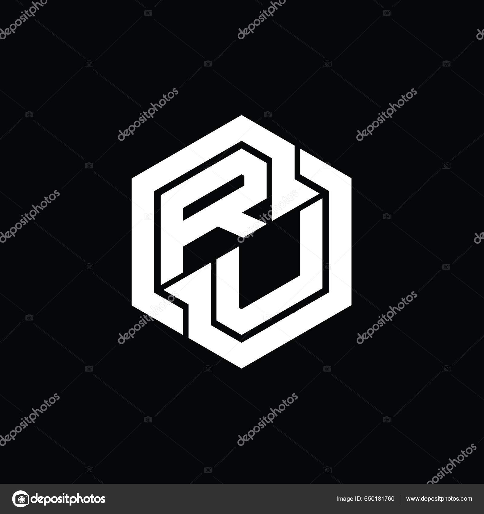 Logo Monogram Gaming Hexagon Geometric Shape Design Template — Stock ...