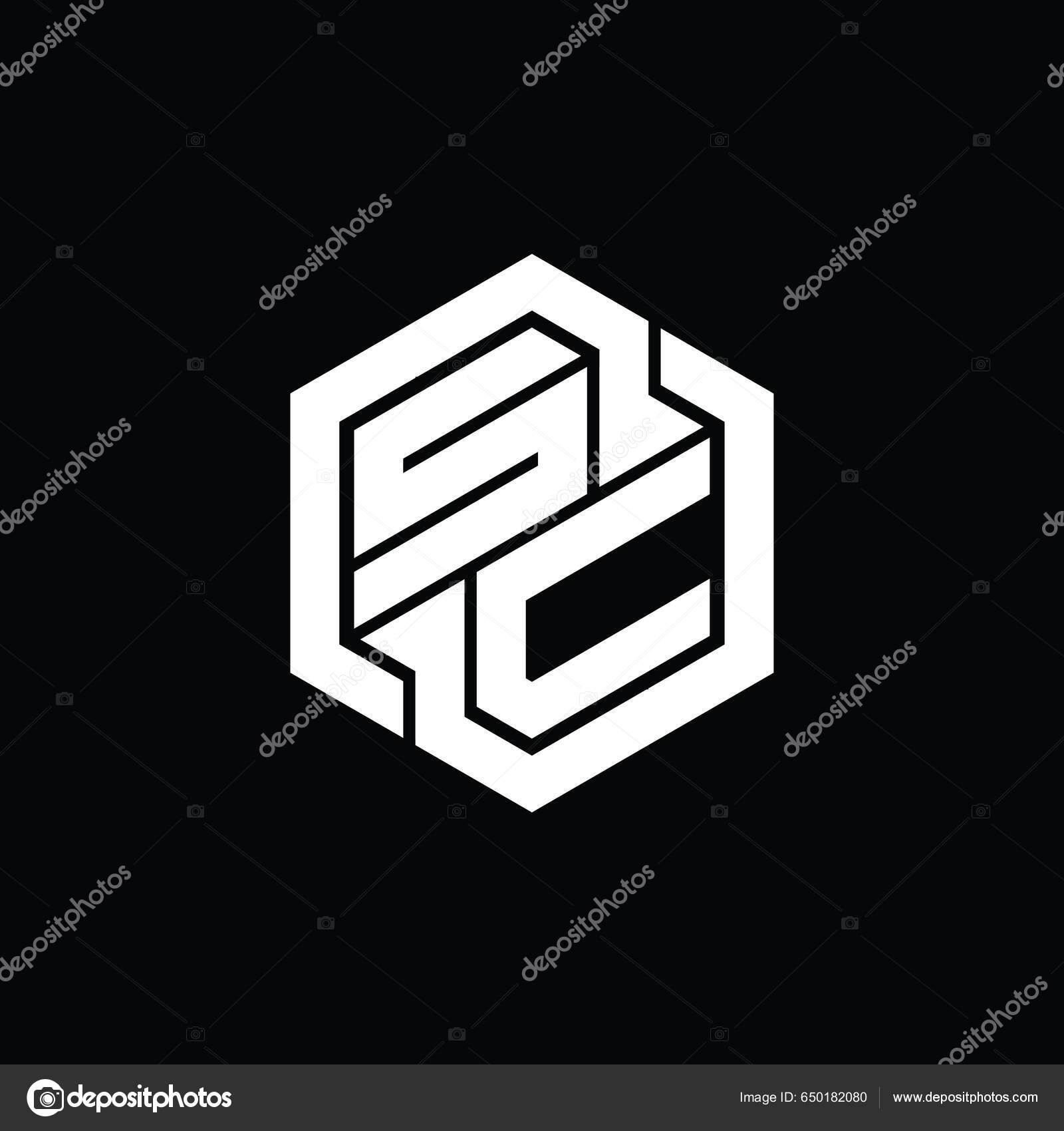 Logo Monogram Gaming Hexagon Geometric Shape Design Template — Stock ...