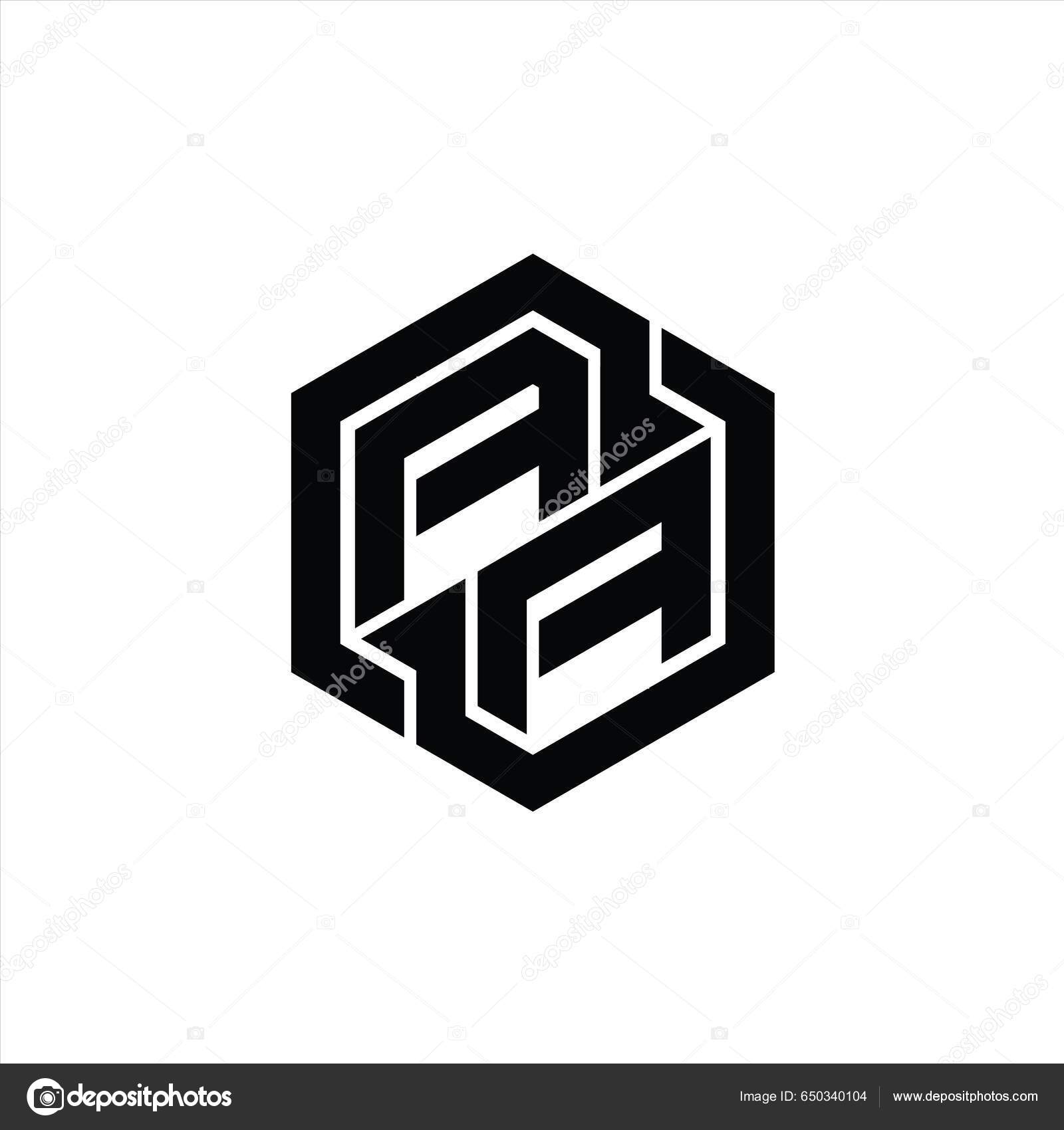 Logo Monogram Gaming Hexagon Geometric Shape Design Template — Stock ...