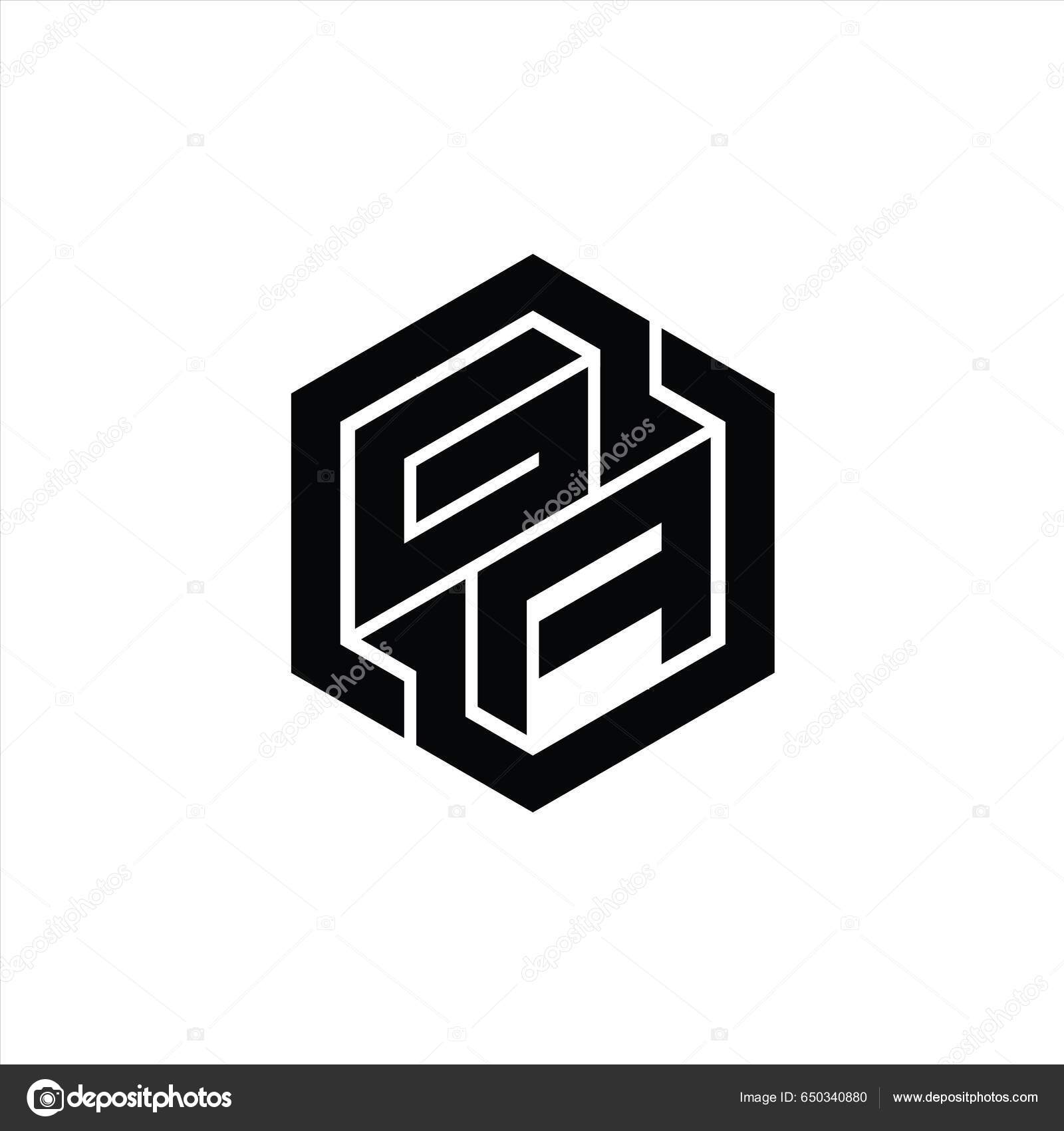 Logo Monogram Gaming Hexagon Geometric Shape Design Template — Stock ...