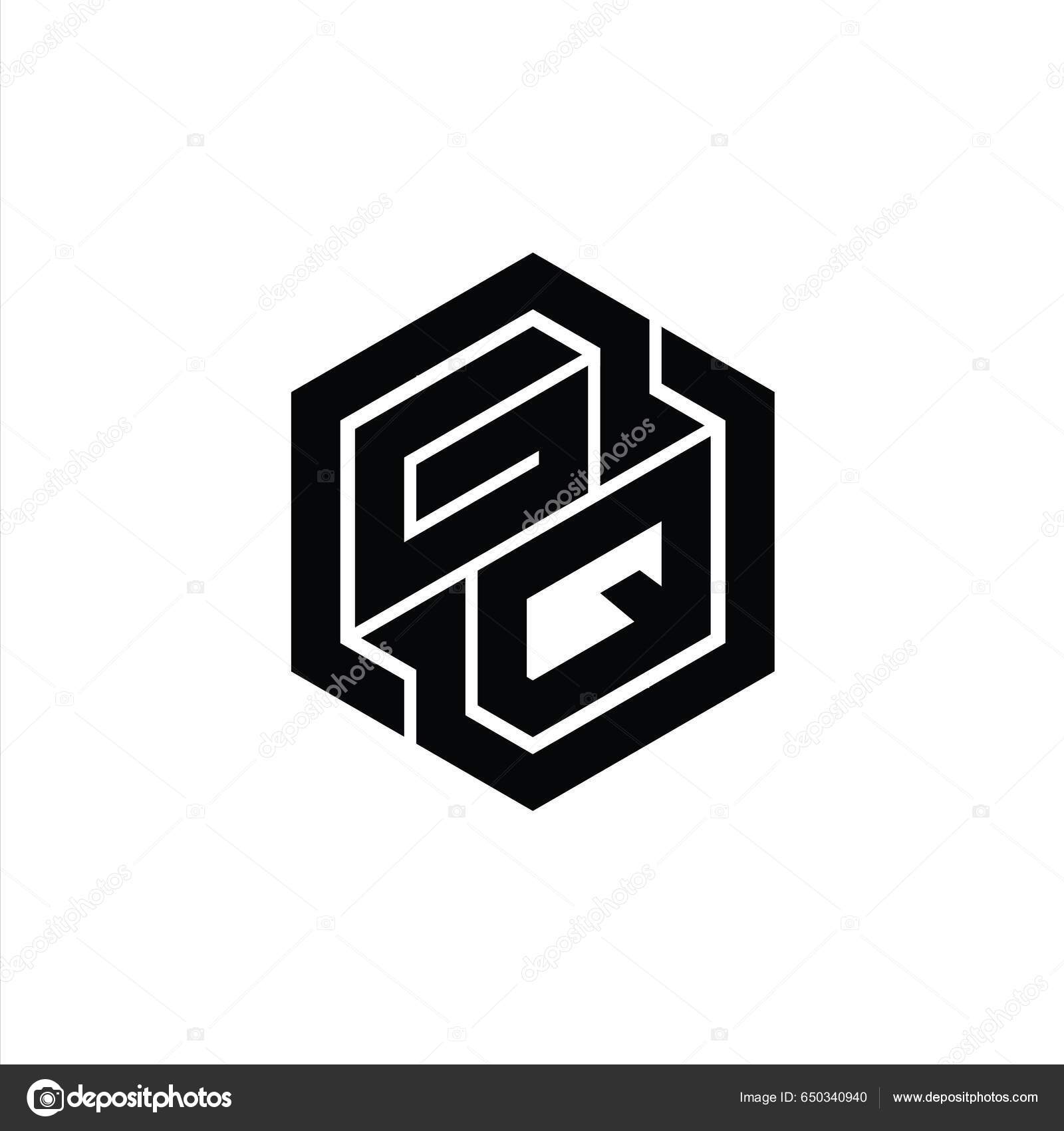 Logo Monogram Gaming Hexagon Geometric Shape Design Template — Stock ...