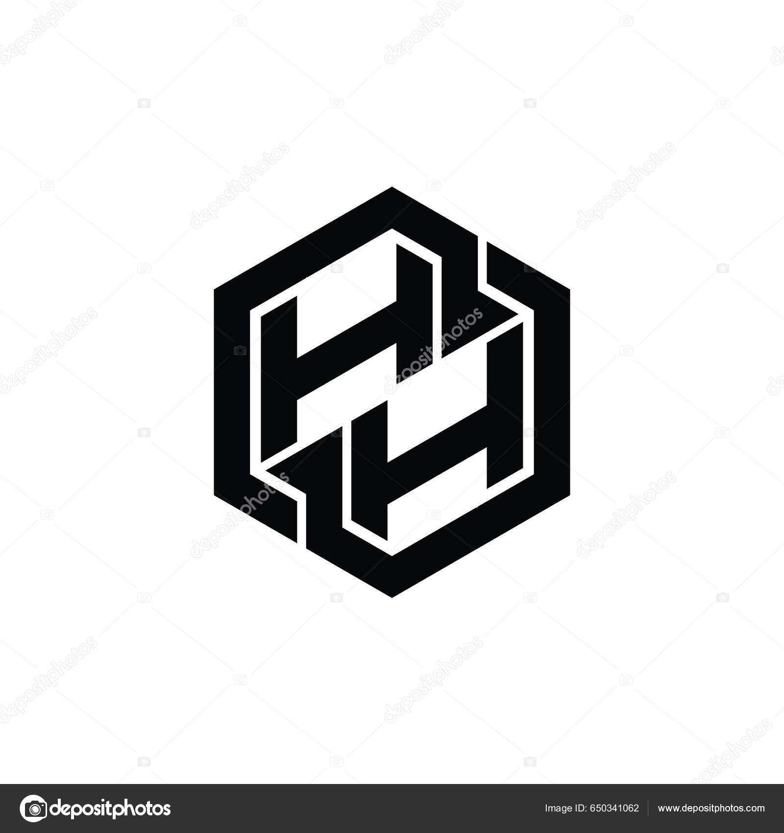 Logo Monogram Gaming Hexagon Geometric Shape Design Template — Stock ...
