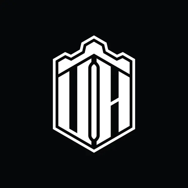 Hof monogram imágenes de stock de arte vectorial | Depositphotos